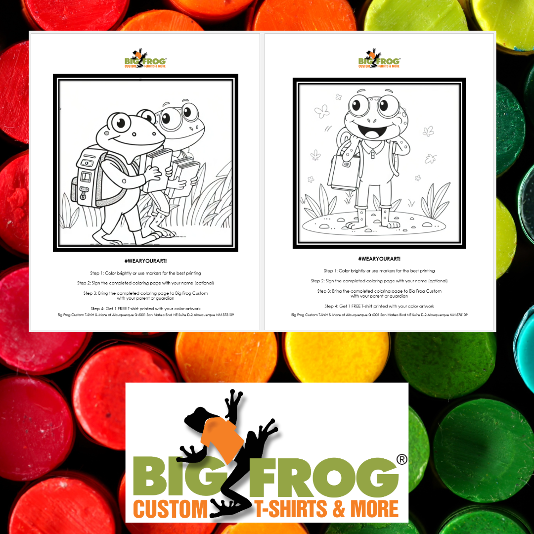 Back-to-School Coloring Fun is Here - Big Frog Custom T-Shirts & More ...