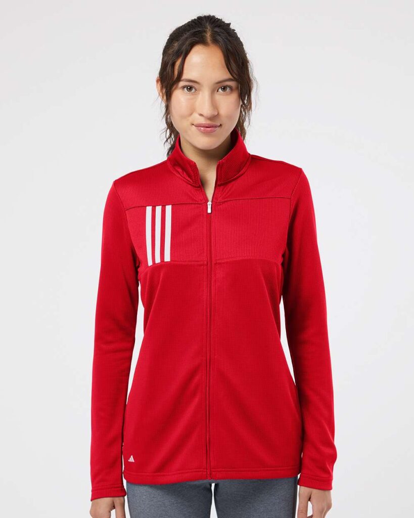 Adidas Women’s 3-Stripes Double Knit Full-Zip – A483 - Big Frog