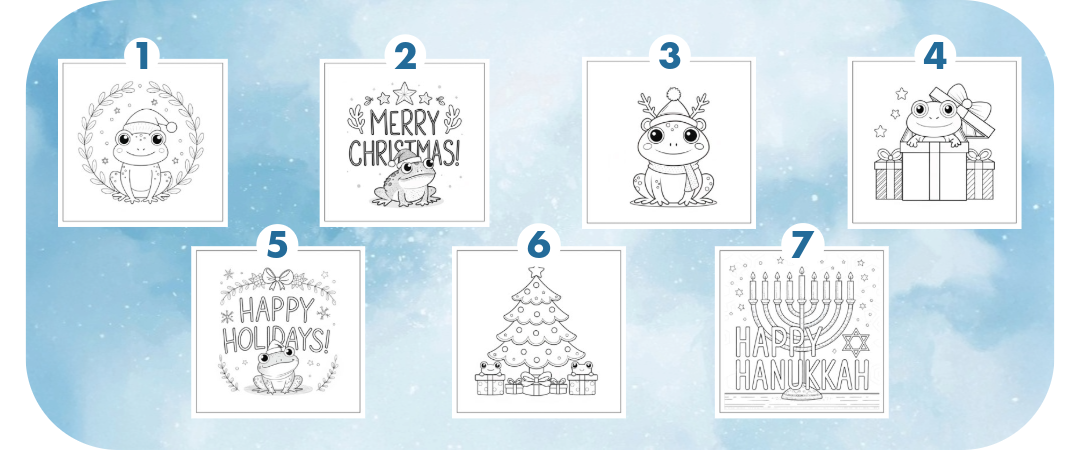 Winter Holiday Coloring Pages - Big Frog